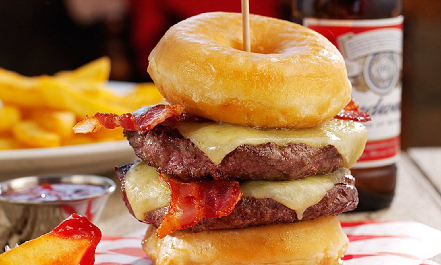 This Dope Double Donut Burger Also Includes Bacon - Stoned Citizen
